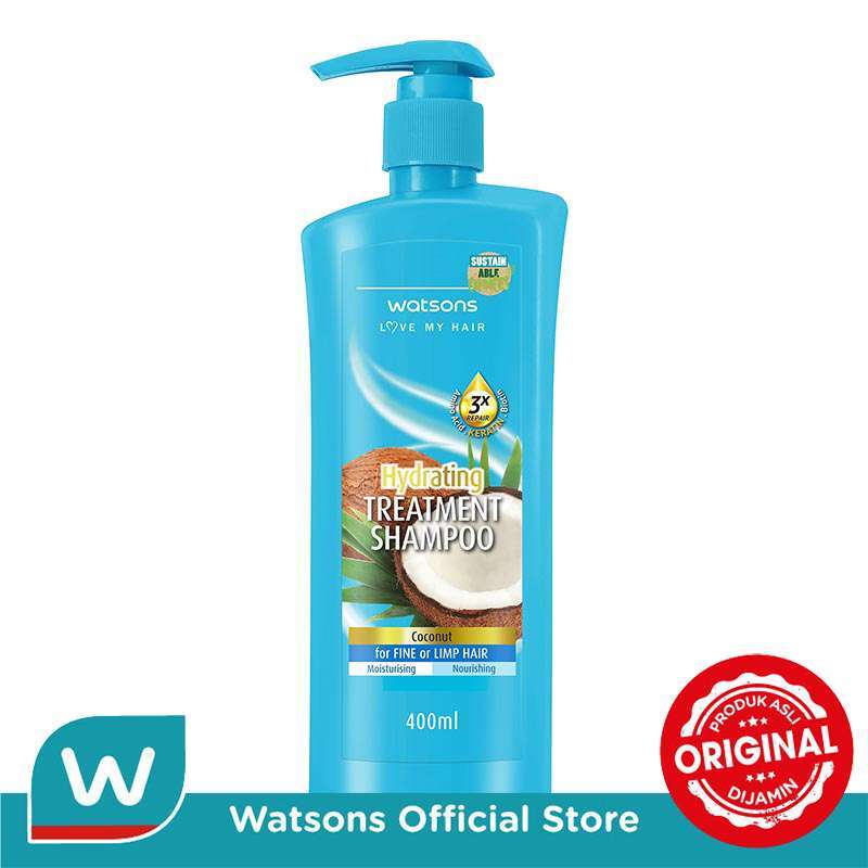 Promo Watsons Coconut Hydrating Treatment Shampoo 400Ml Diskon 27% di ...