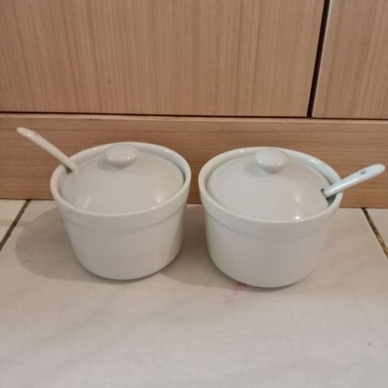 Jual Wadah gula garam sendok keramik/Tempat Gula garam sendok keramik ...