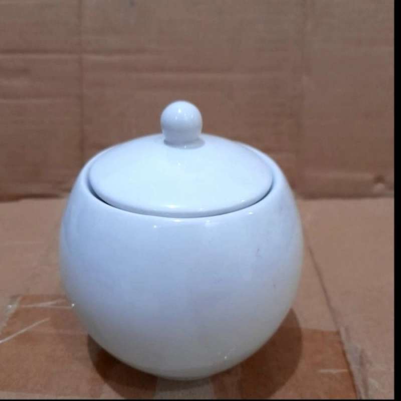 Jual Tempat Bumbu / Tempat Gula Keramik Putih Di Seller Coraa Shop ...