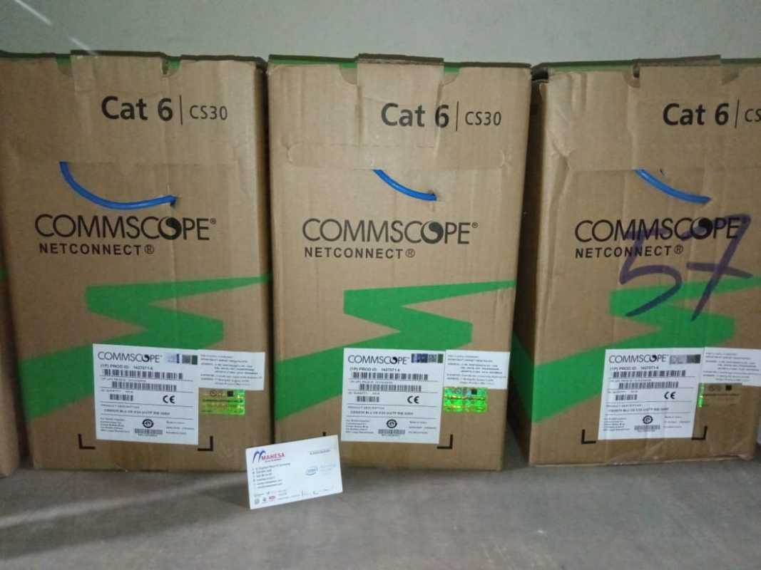 Jual Amp Cat6 Utp Cable 305meter Original Usa Kabel Commscope 1 Roll ...