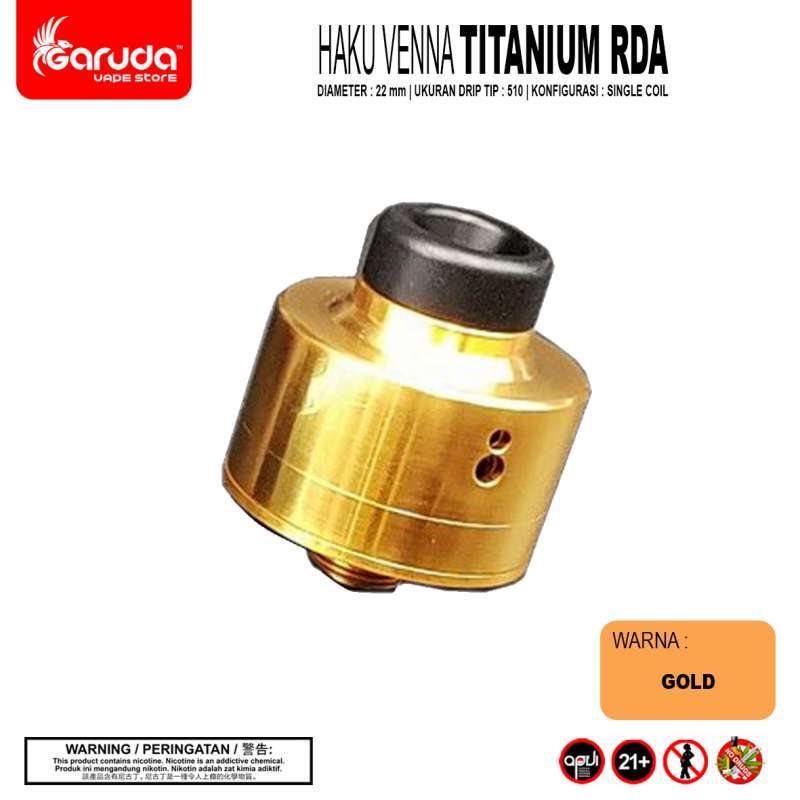 Jual RDA Haku Venna TI 100 % Authentic - GOLD di Seller Garuda Vape ...