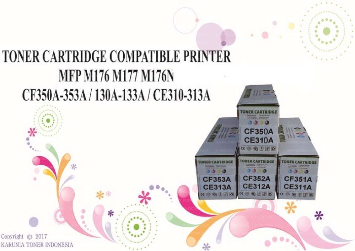 Jual CARTRIDGE COMPATIBLE PRINTER MFP M176 M177 M176N CF352A CE310 ...