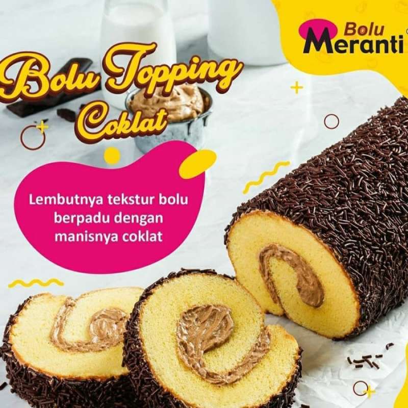 Jual BOLU MERANTI BOLU GULUNG TOPPING COKLAT ISI CAPPUCINNO di Seller ...