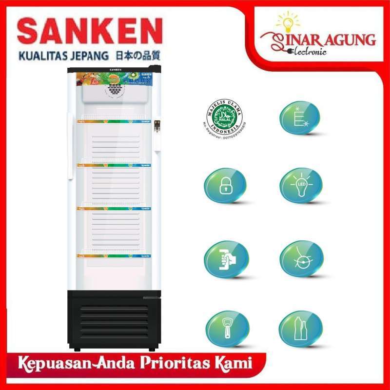 Promo Sanken Showcase 4 Rak 270 Ltr Srs-279bk / Srs 279 Bk - Garansi ...