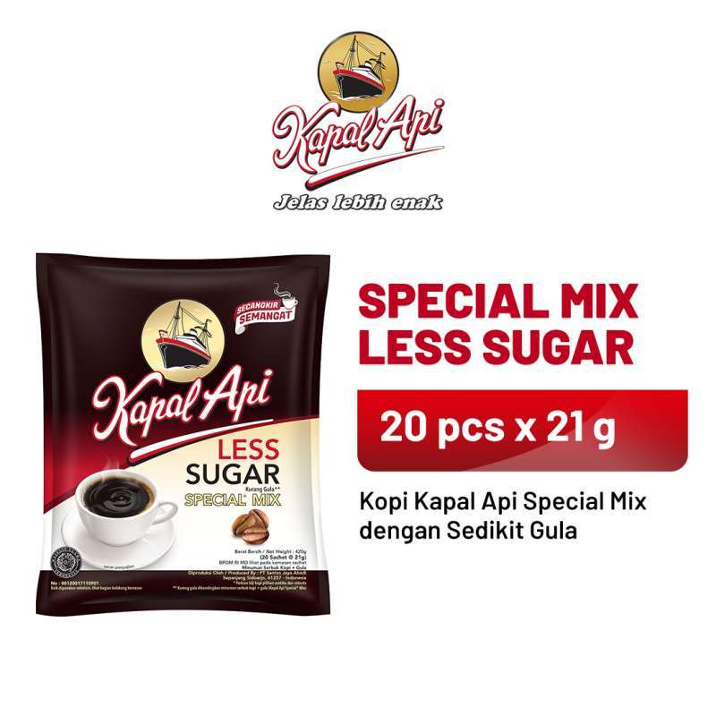 Promo Kapal Api Special Mix Less Sugar 1 Bag (20 X 21 Gr) Diskon 3% Di ...