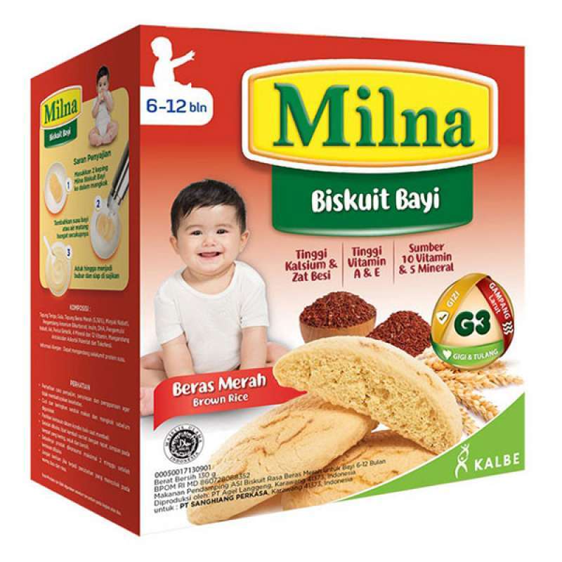 Jual Milna Baby Biscuit Beras Merah 6 Plus 130g Di Seller Foodmart ...