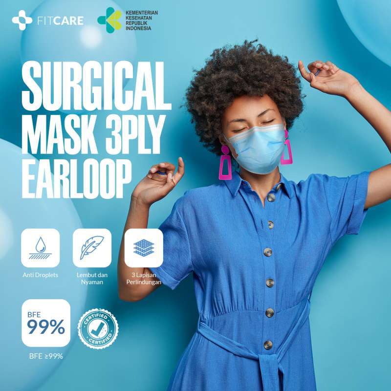 Promo Masker 3ply Fitcare isi 50pcs Diskon 30% di Seller Fitcare ...