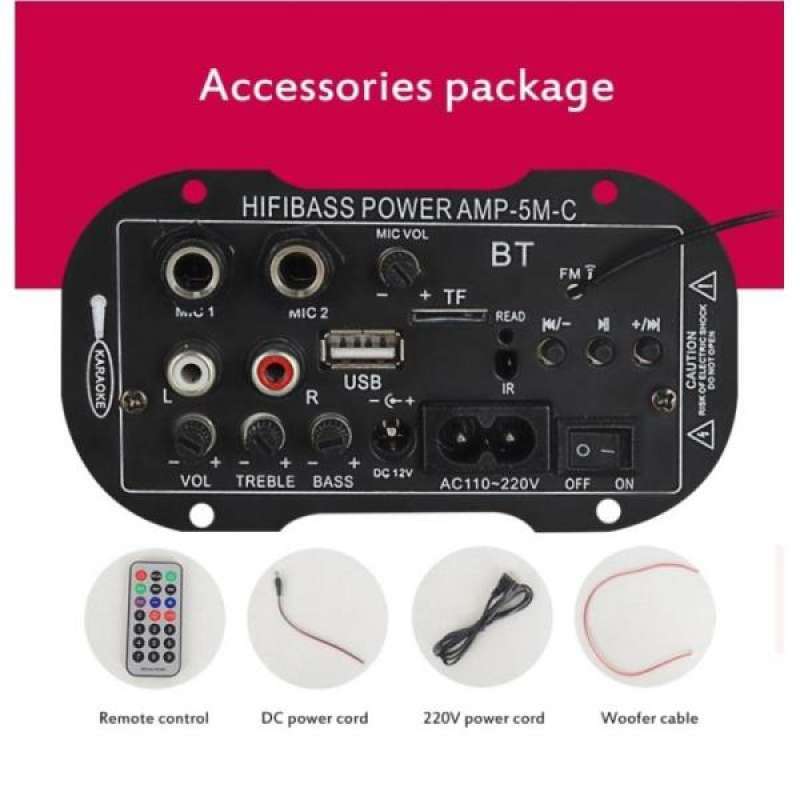 Promo Audio Bluetooth Amplifier Board Mini 12V Stereo Dual MIC ...