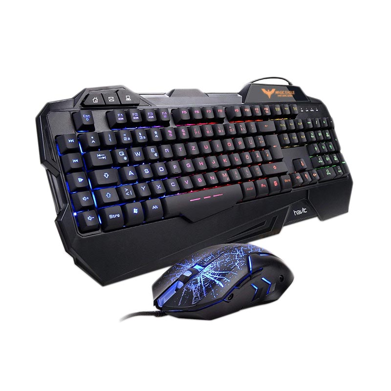 Jual Havit Hv-kb558cm Led Backlit Wired Hitam Keyboard Mouse Combo Di Seller Tnt Computer Gaming ...