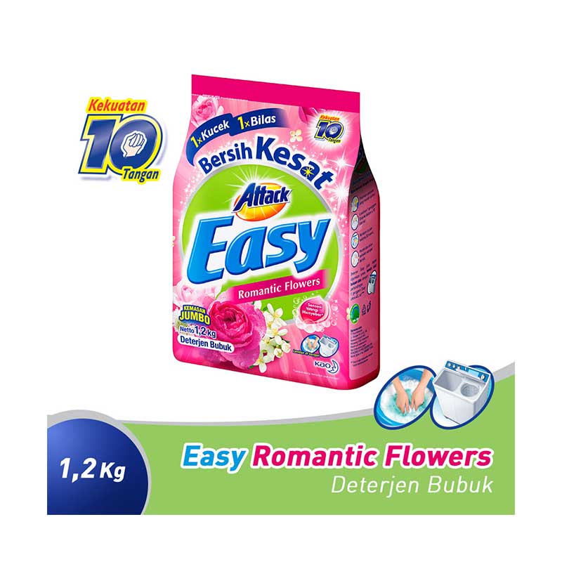 Jual Attack Easy Romantic Flowers Deterjen [1200 g] di Seller Bliblimart CIF - Gudang Blibli ...