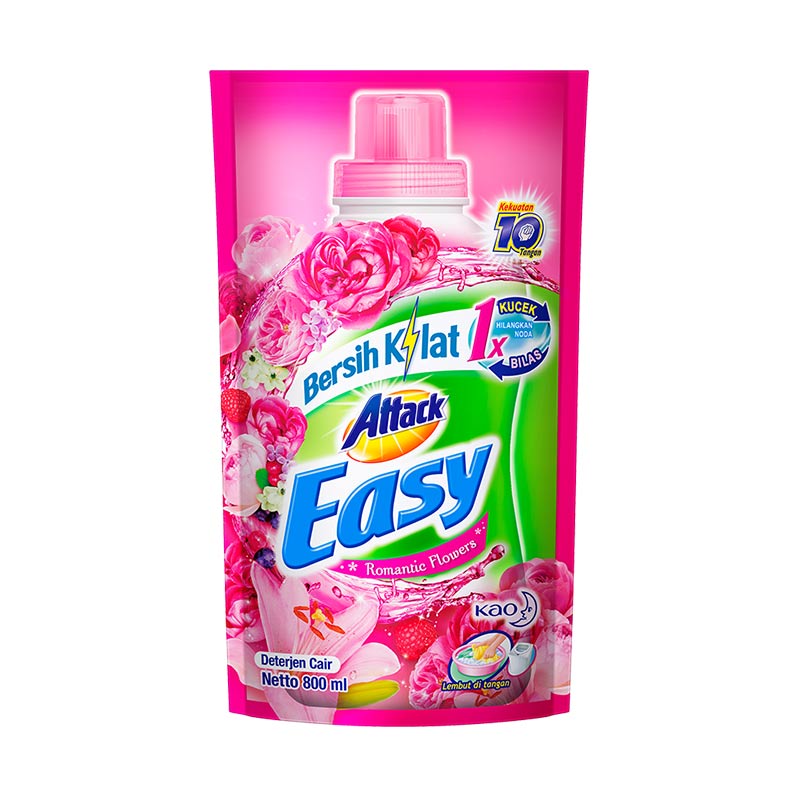Jual Attack Easy Liquid Romantic Flower Pouch Detergent [800 Ml] - Di Seller Deya_mart ...