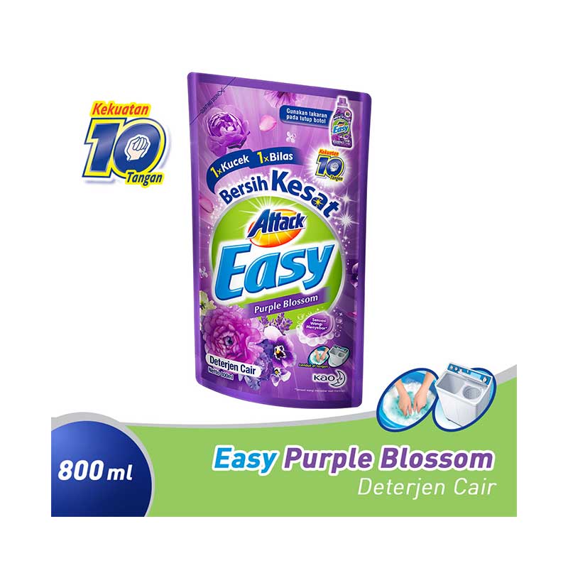 Jual Attack Easy Liquid Purple Blossom Pouch Detergent [800 Ml] Di ...