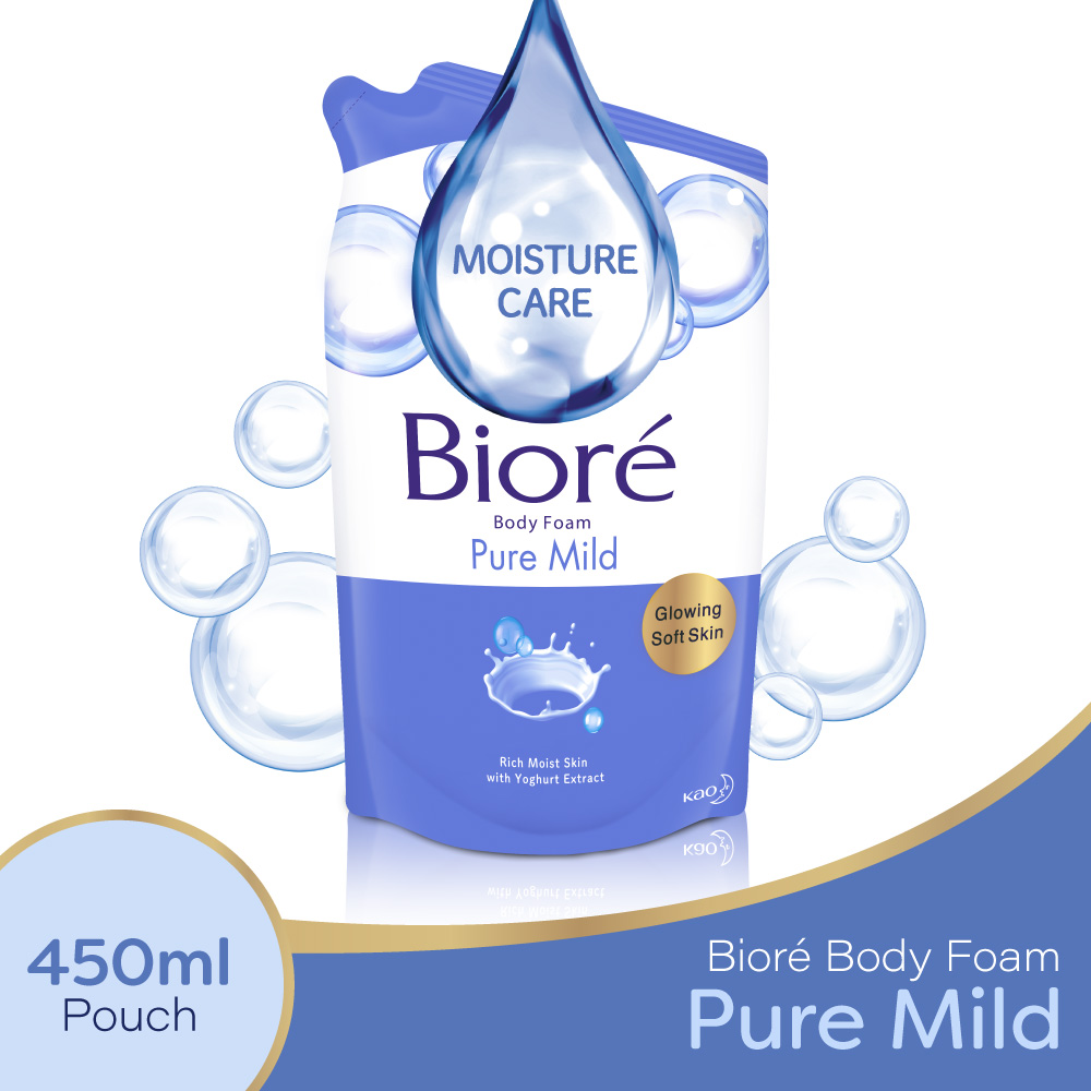 Jual Biore Pure Mild Pouch Body Foam 450 Ml [8992727001700] Di Seller ...