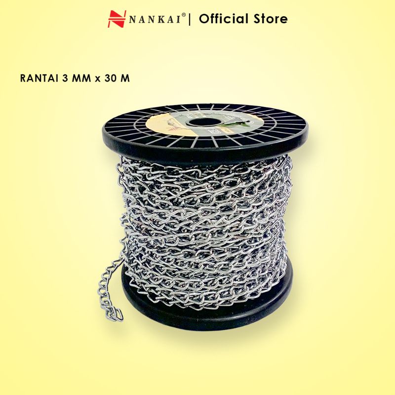 Promo Rantai Besi / Rantai galvanis [3 mm x 30 m] Nankai Diskon 68% di ...