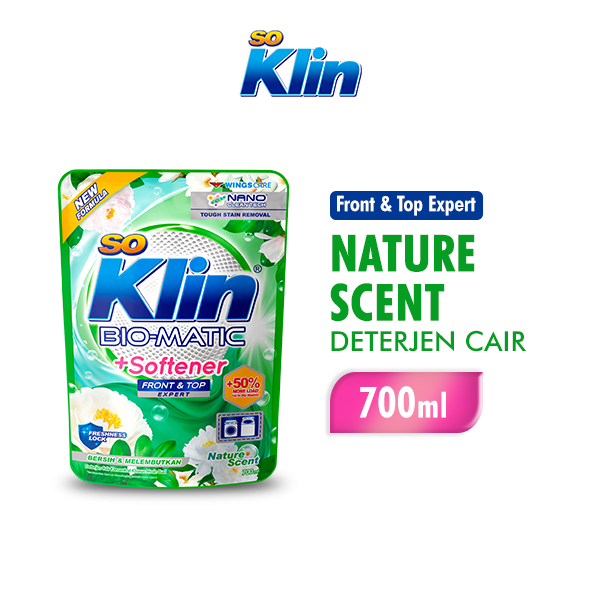 Promo So Klin Bio-matic + Softener Liquid Detergent Front & Top Load ...