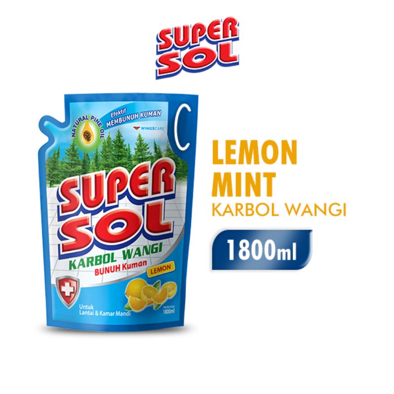 Jual Supersol Carbol Wangi Lemon Pouch [1800 Ml] Ssr2l Di Seller Wings ...