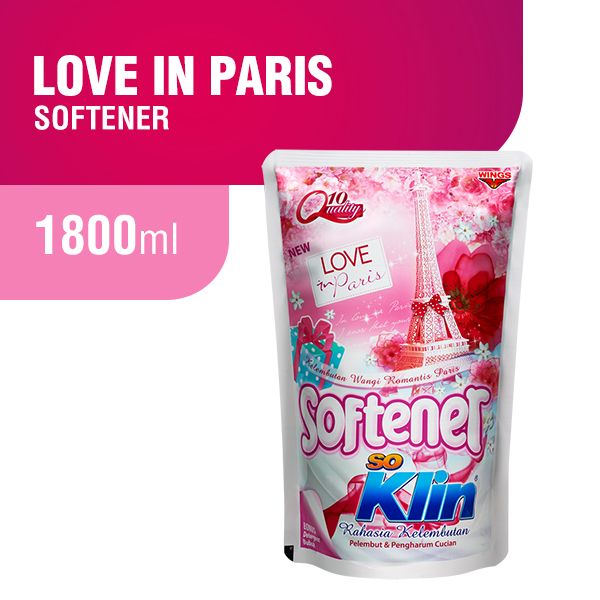 Jual So Klin Softener Love In Paris Pink Pouch [1800 mL] di Seller ...
