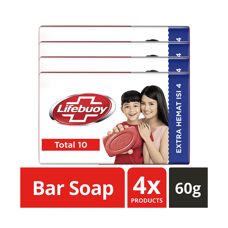 Jual Lifebuoy Sabun Batang Total 10 Isi 4 x 60 g di Seller Unilever ...