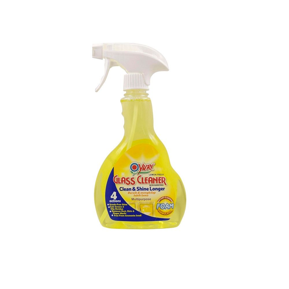 Jual Yuri Glass Cleaner Lemon Fresh Spray Botol [500 mL] di Seller ...