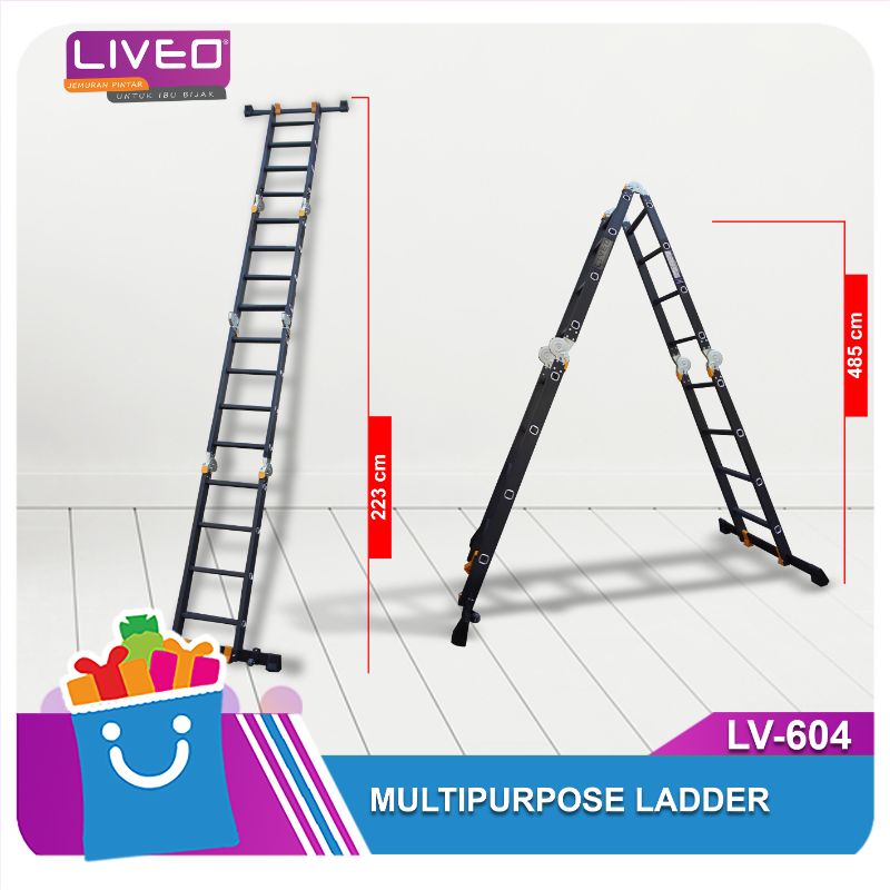 Promo Liveo LV604 Multi Purpose Ladder Tangga Lipat Diskon 15% di ...