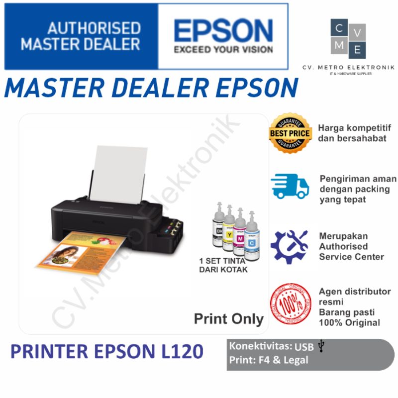 Jual PRINTER EPSON L120 BLACK RESMI GARANSI 1 TAHUN di Seller ...