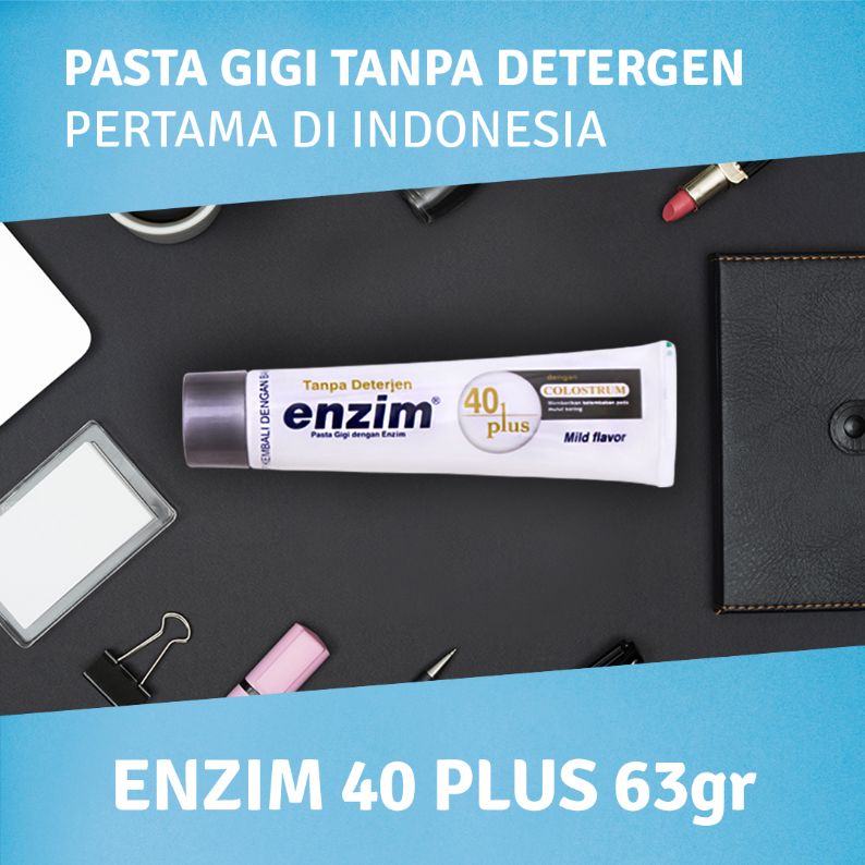 Promo Enzim 40 Plus With Colostrum Mild Flavor Pasta Gigi [63 gr ...