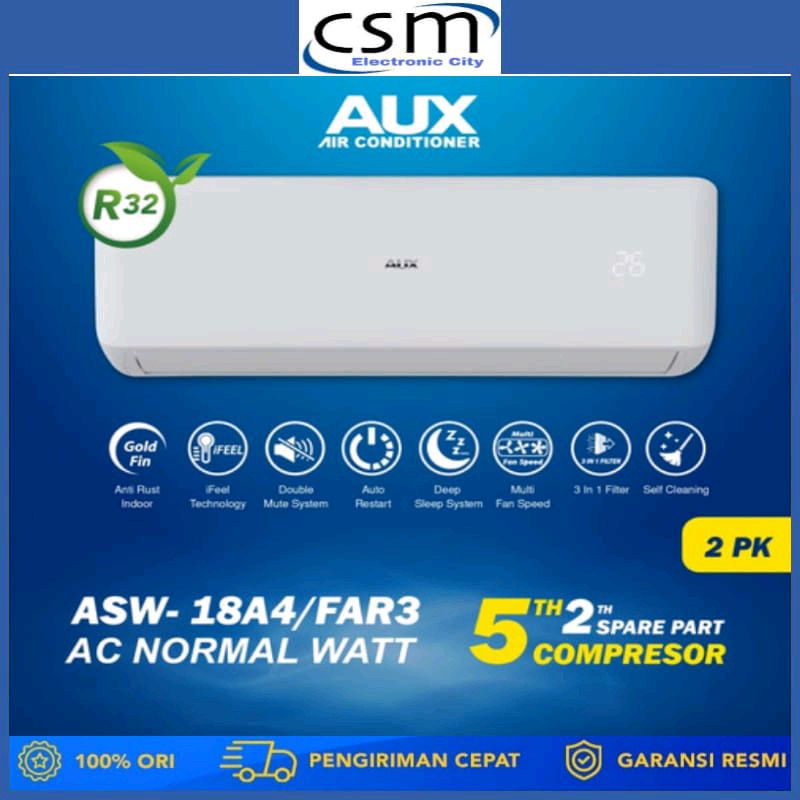 Promo AC AUX Normal Watt AC Split ASW 18FAR3 2 PK R32 INDOOR OUTDOOR promo-ac-aux-normal-watt-ac-split-asw-18far3-2-pk-r32-indoor-outdoor