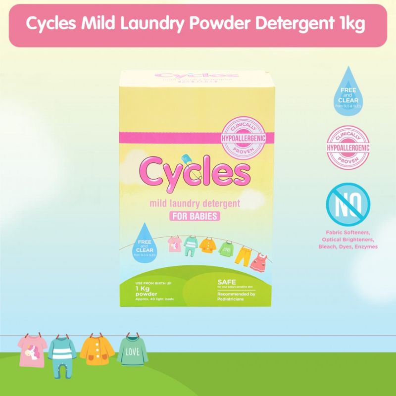 Jual Cycles Mild Laundry Detergent Powder [1 kg] di Seller Willow Baby ...