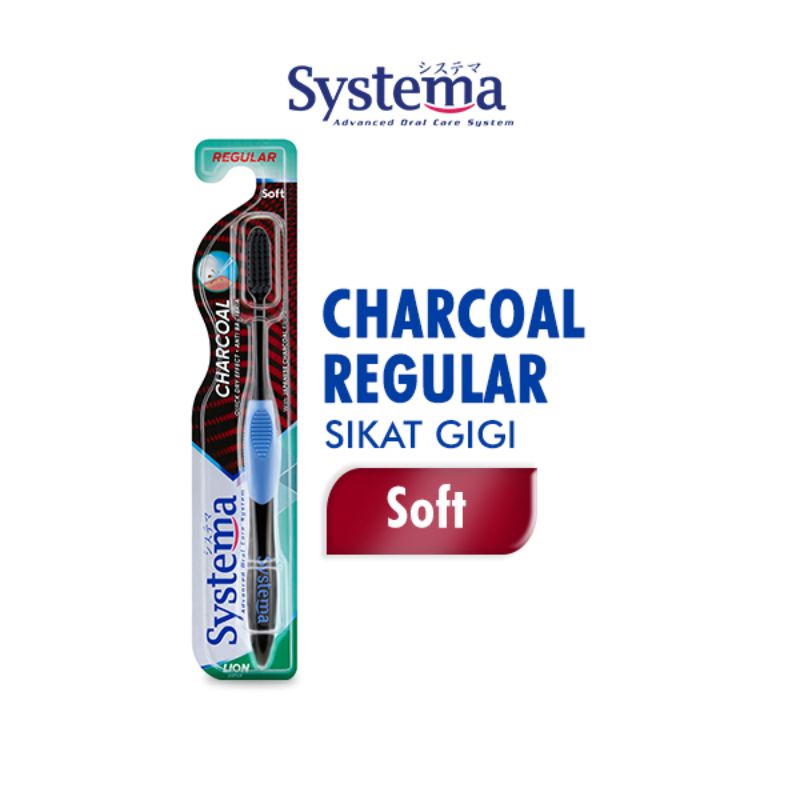 Promo Systema Charcoal Regular Head Sikat Gigi Diskon 24% di Seller ...