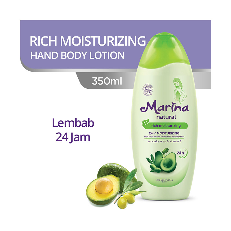 Jual Marina Hand & Body Lotion Natural Rich Moisturizing [350 mL] di ...
