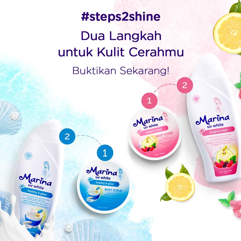 Jual Groceries - Marina Uv White Healthy & Glow Hand And Body Lotion ...