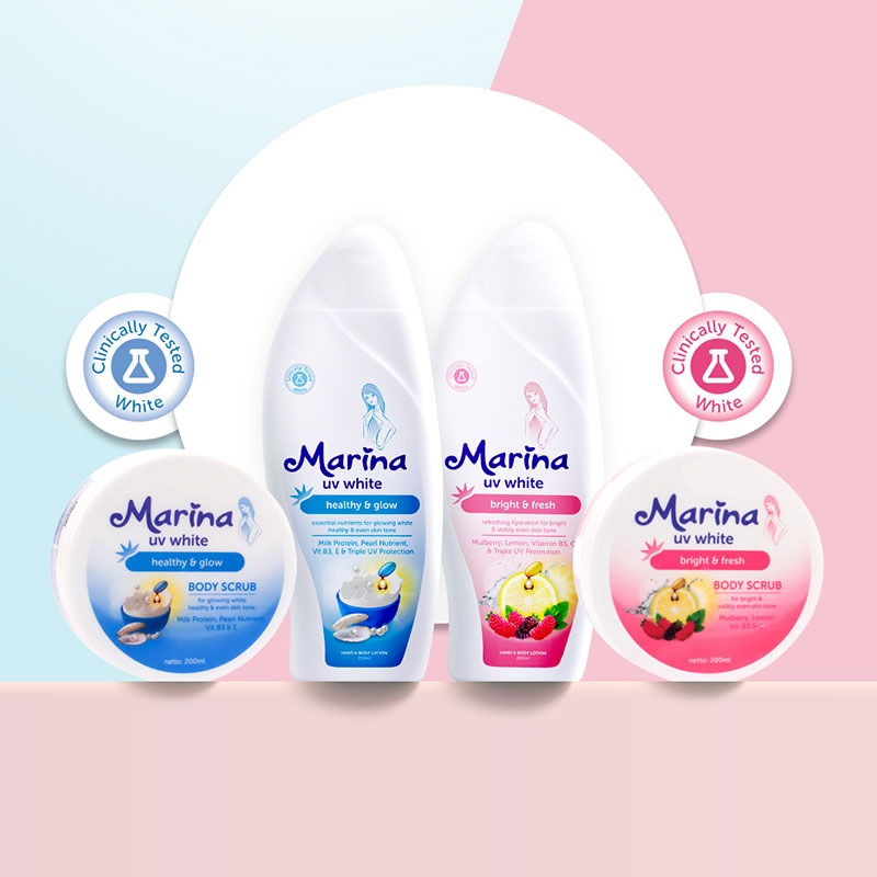 Jual Groceries - Marina Uv White Healthy & Glow Hand And Body Lotion ...