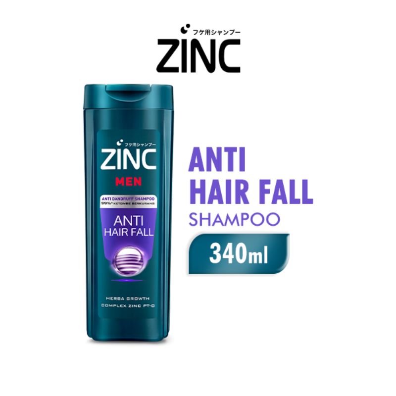 Promo Zinc Men Anti Hairfall Bottle Shampoo [340 mL] Diskon 22% di ...