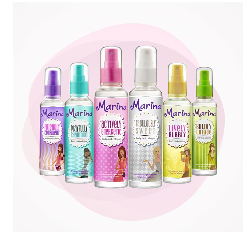 Jual Marina Playfully Charming Body Mist Cologne [100 Ml/2 Pcs] Di ...
