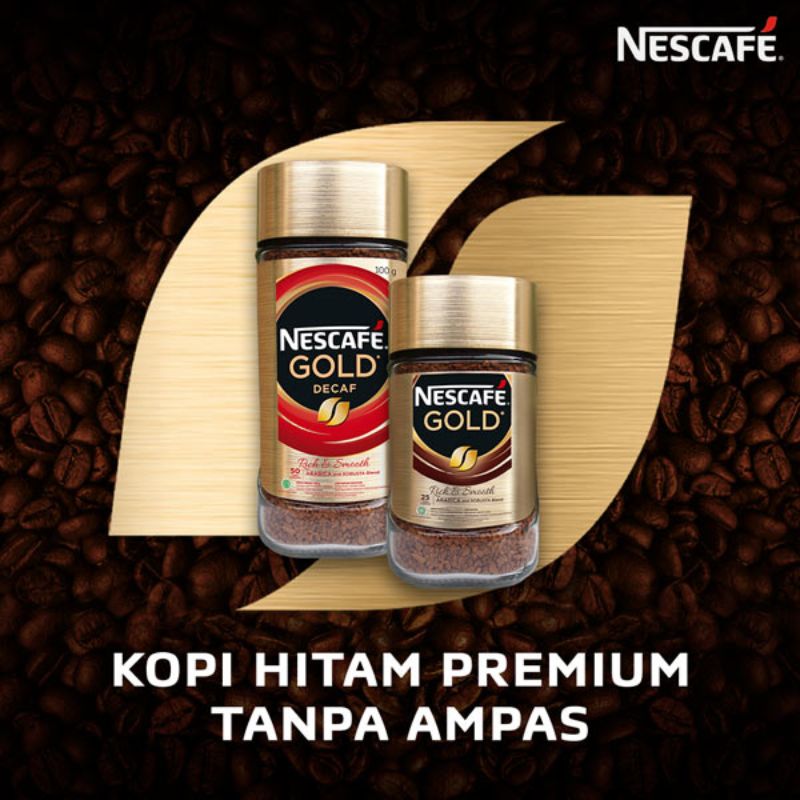 Promo Nescafe Gold Kopi Instan Kopi Hitam Jar 50 G Diskon 8% Di Seller ...