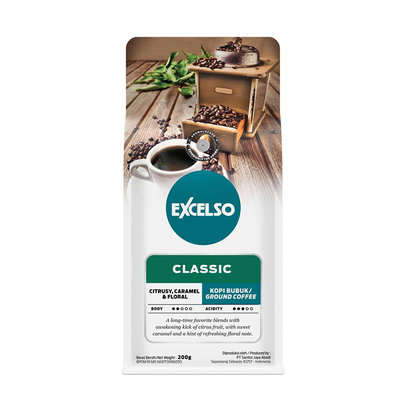 Jual Excelso Classic Coffee Ground atau Bubuk Kopi [200 g] di Seller ...