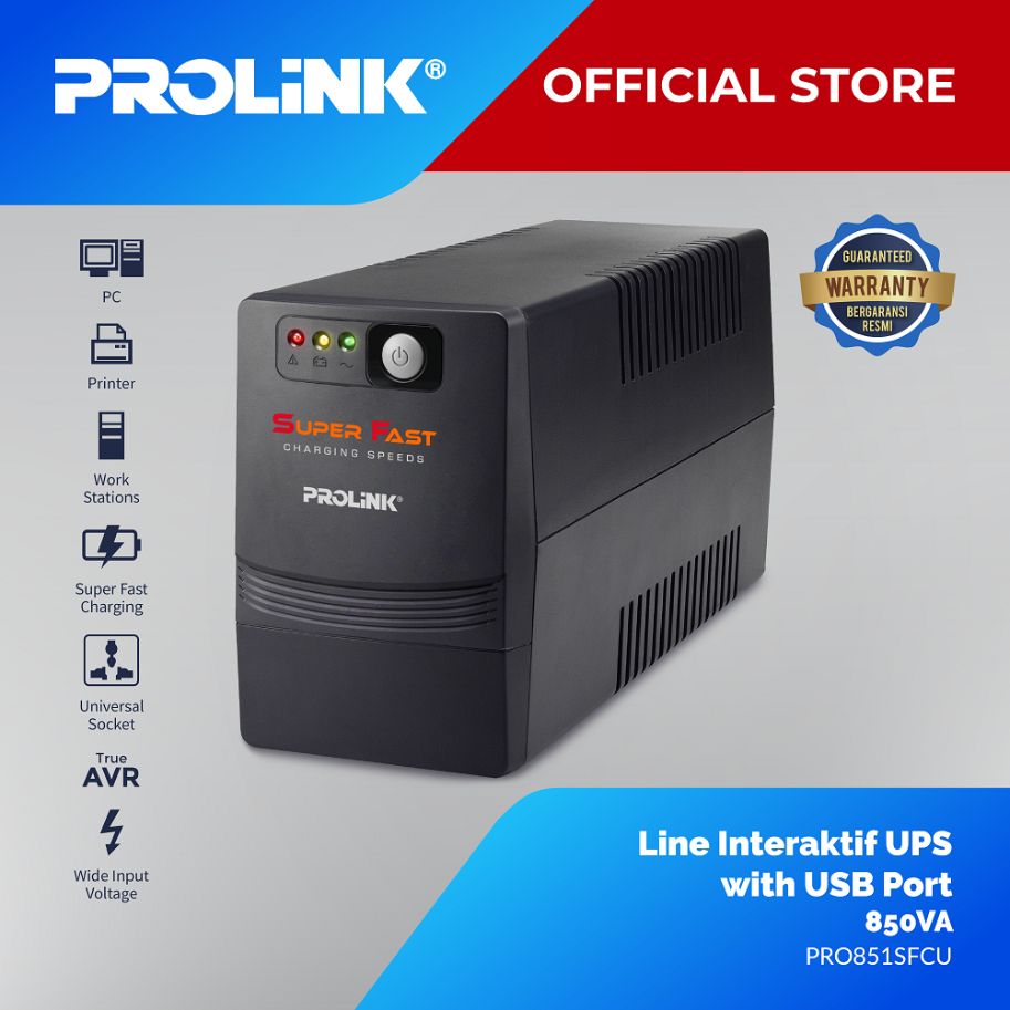 Jual Prolink Pro851sfcu Line Interactive Ups With Avr And Usb Port ...