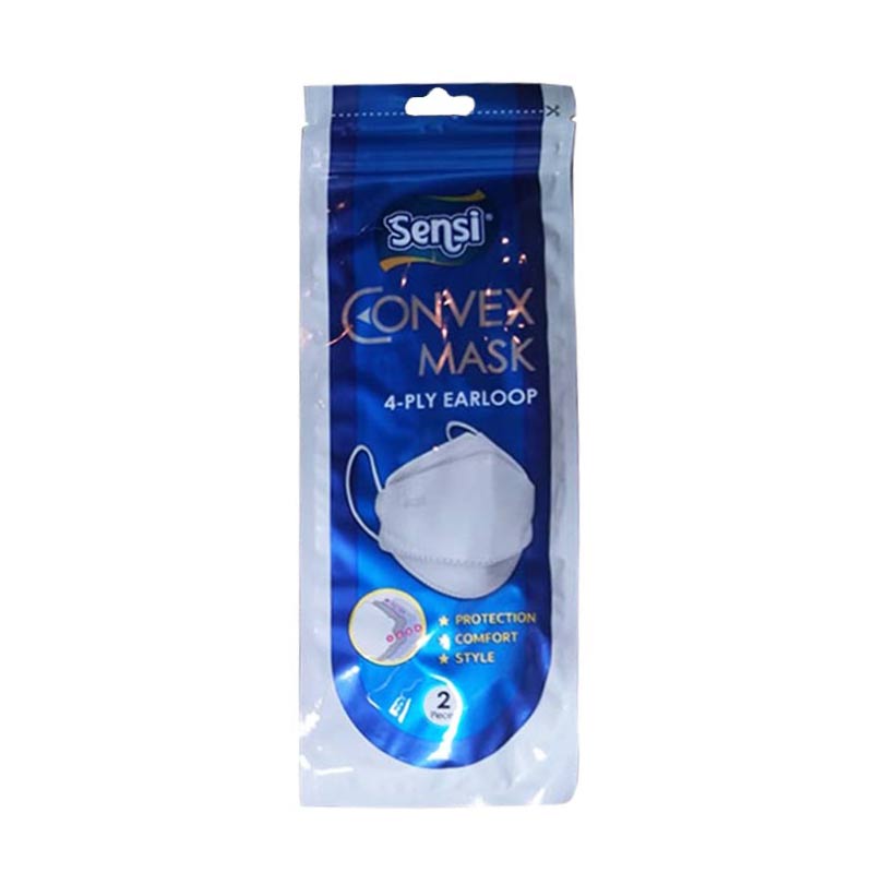 Promo Masker Sensi Convex 4ply Earloop Black/Hitam (2 pcs) Diskon 29% ...