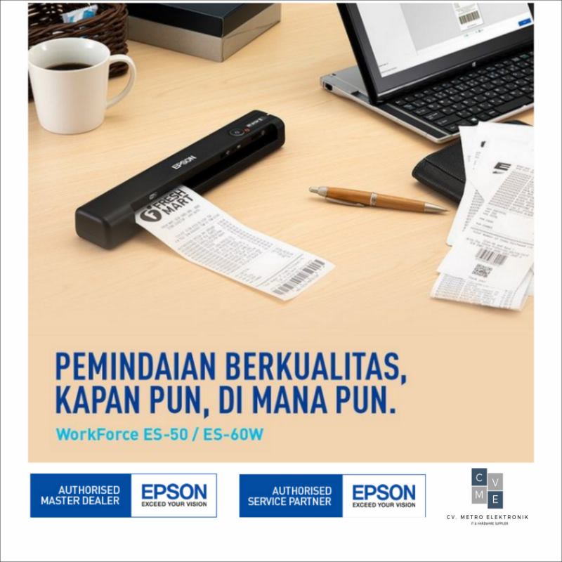 Promo Epson WorkForce ES-60W Scanner Wi-Fi Portable Diskon 4% di Seller ...