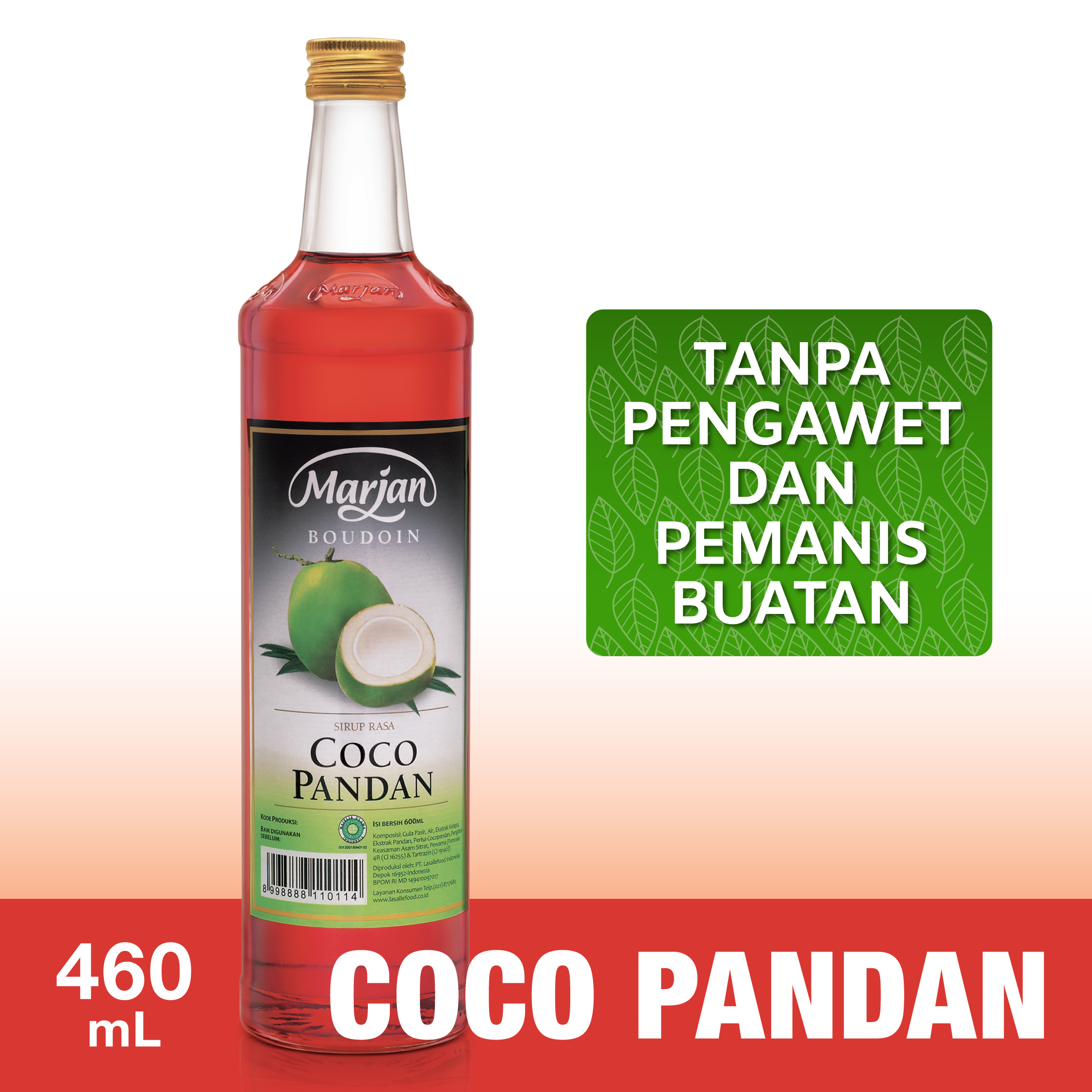 Promo Marjan Cocopandan Sirup 460 mL Diskon 30% di Seller Lasallefood ...