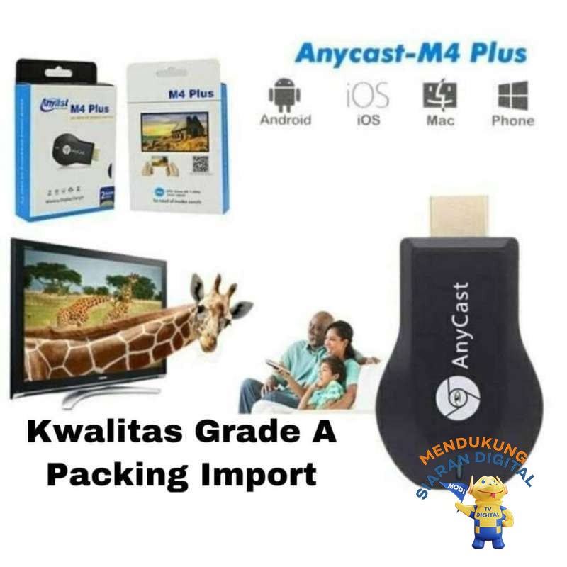 Jual Anycast M4 Plus Dongle HDMI USB Wireless HDMI Dongle Wifi Reciever di Seller Spdputra ...