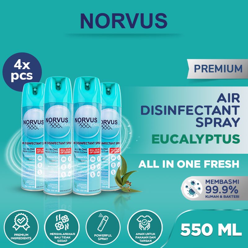 Promo EUCALYPTUS 4 X 550ML AIR DISINFECTANT SPRAY - NORVUS Diskon 57% ...
