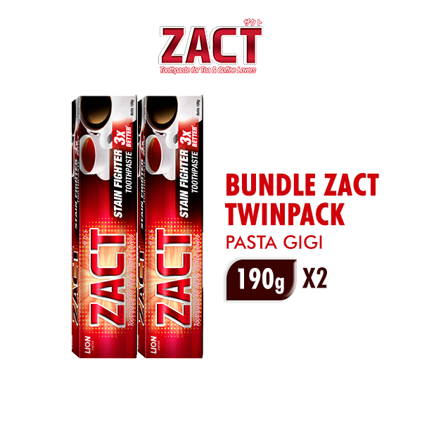 Promo Zact Stain Figter Pasta Gigi [190 g/ 2 Pcs] Diskon 28% di Seller ...