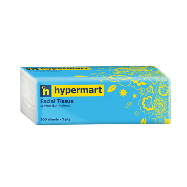 Jual HYPERMART VALUE PLUS FACIAL TISSUE SOFTPACK 200 SHEETS - TISU ...
