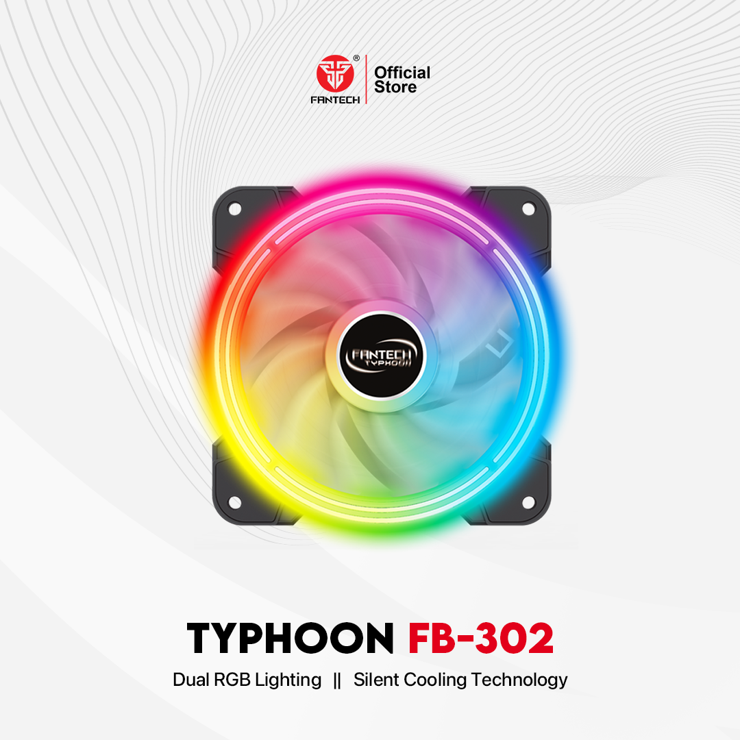 Jual Fantech Fan Casing RGB 12cm TYPHOON FB302 WithRemote Control di ...