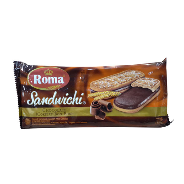 Jual ROMA SANDWICHI CHOCOLATE 189 GR - BISKUIT di Seller Hypermart ...