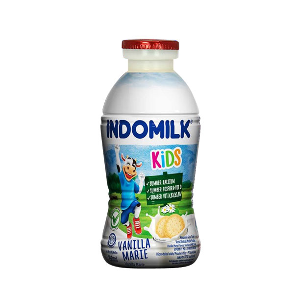 Promo INDOMILK UHT VANILLA MARIE BOTOL 190 ML - SUSU Diskon 5% di ...