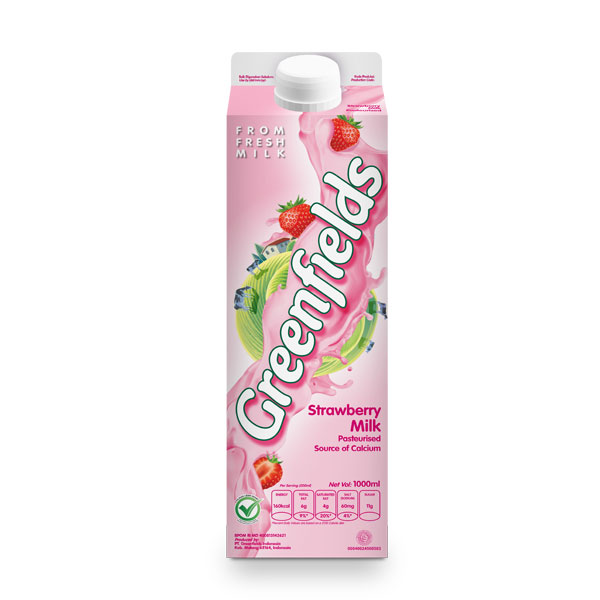 Jual GREENFIELDS FRESH MILK STRAWBERRY 1 LITER - SUSU di Seller ...