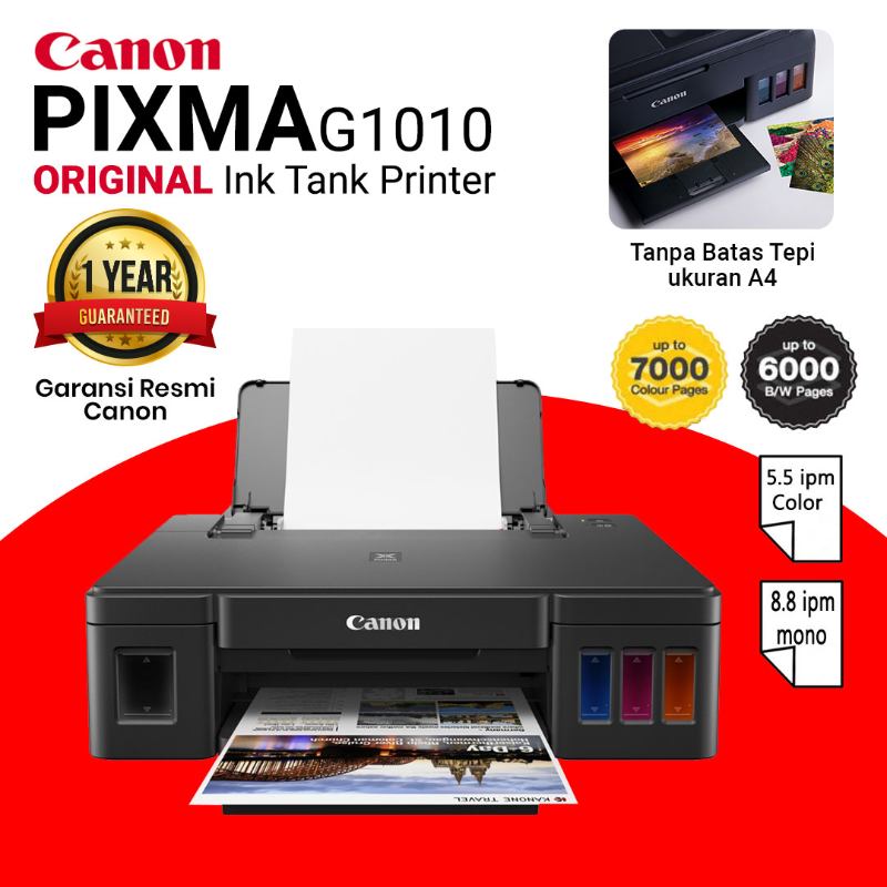 Jual CANON G1010 Ink Tank Printer, Tinta Original, Garansi Resmi di ...