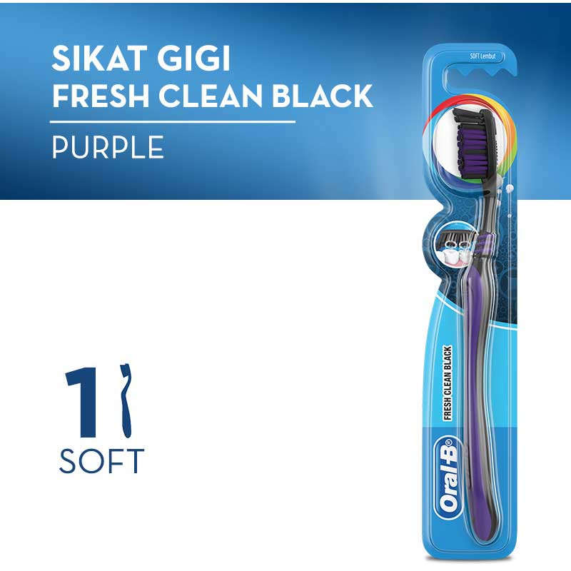 Jual Oral-B Sikat Gigi Toothbrush Fresh Clean Black 1 pcs di Seller ...